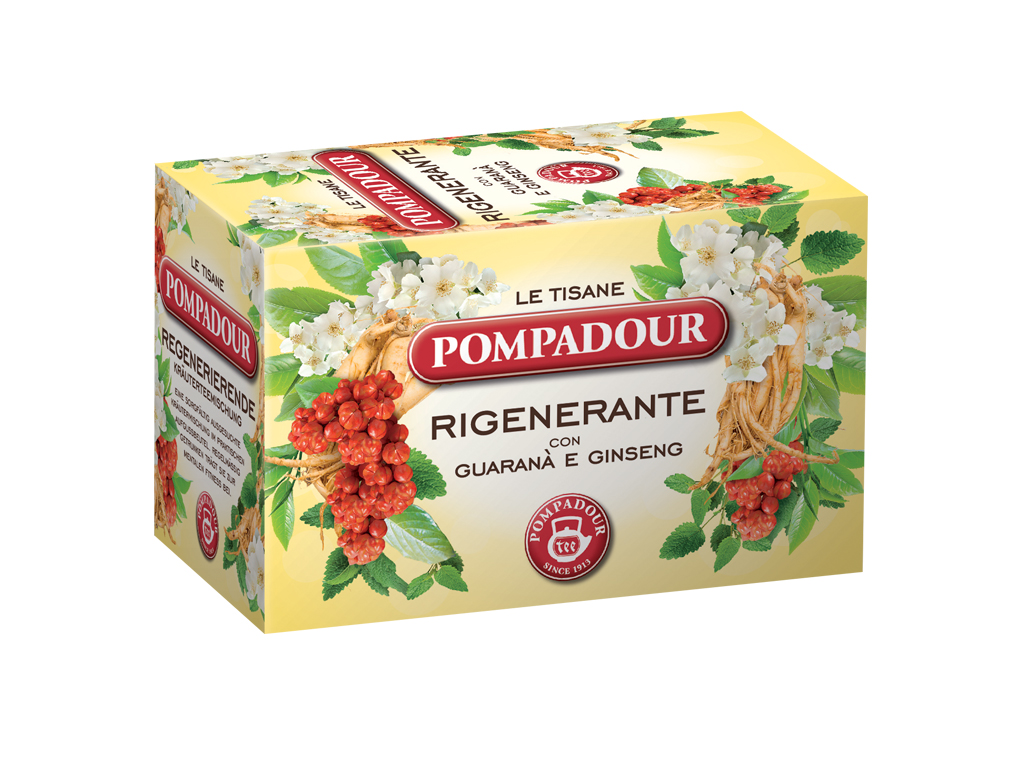 Ginseng tisana al guaranà e the verde rigenerante - Pompadour